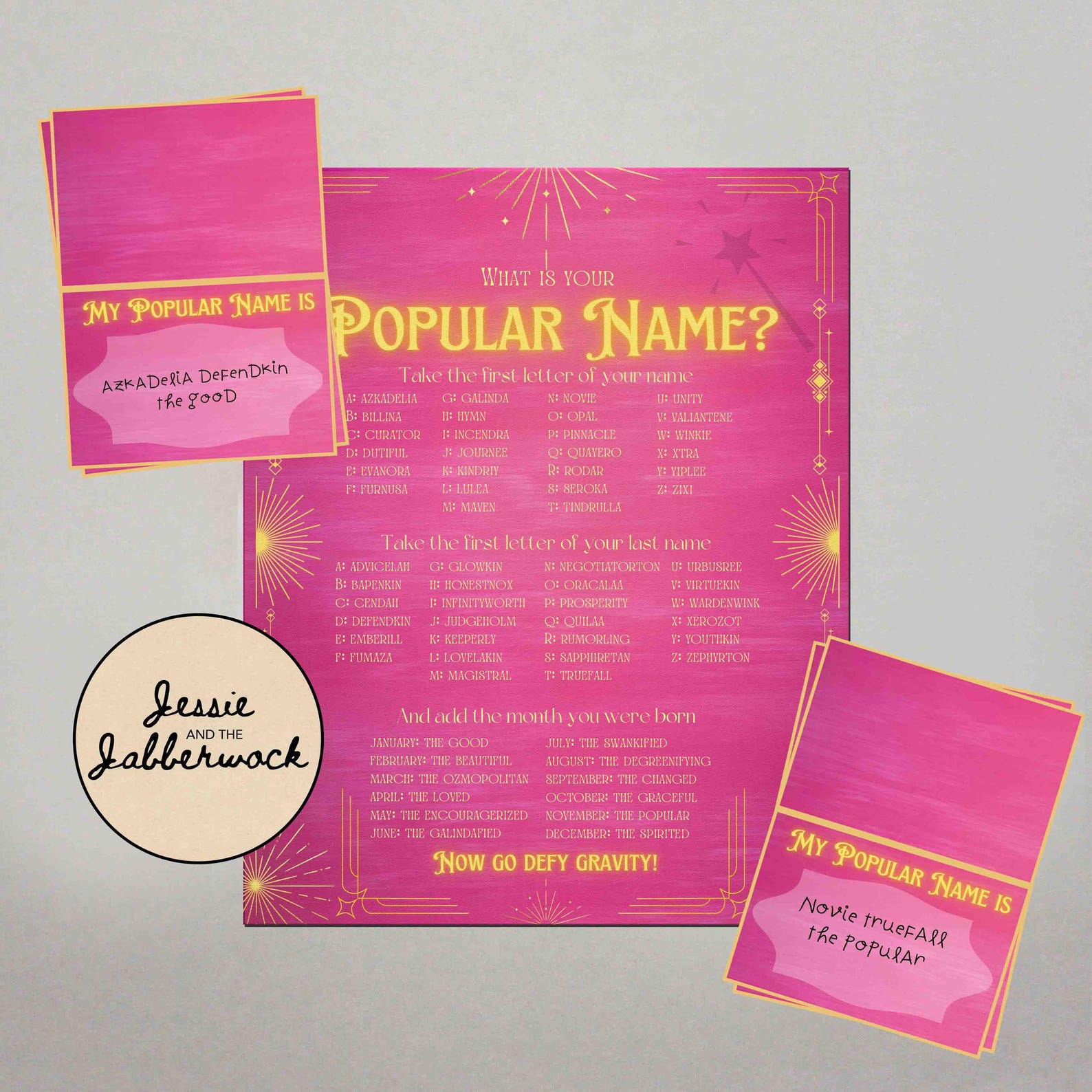 What's Your Wicked Name? Printable, Instant Download Party Game ...