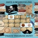 Pirate Treasure Hunt Clue Set, Scavenger Quest, Party Game Printables ...