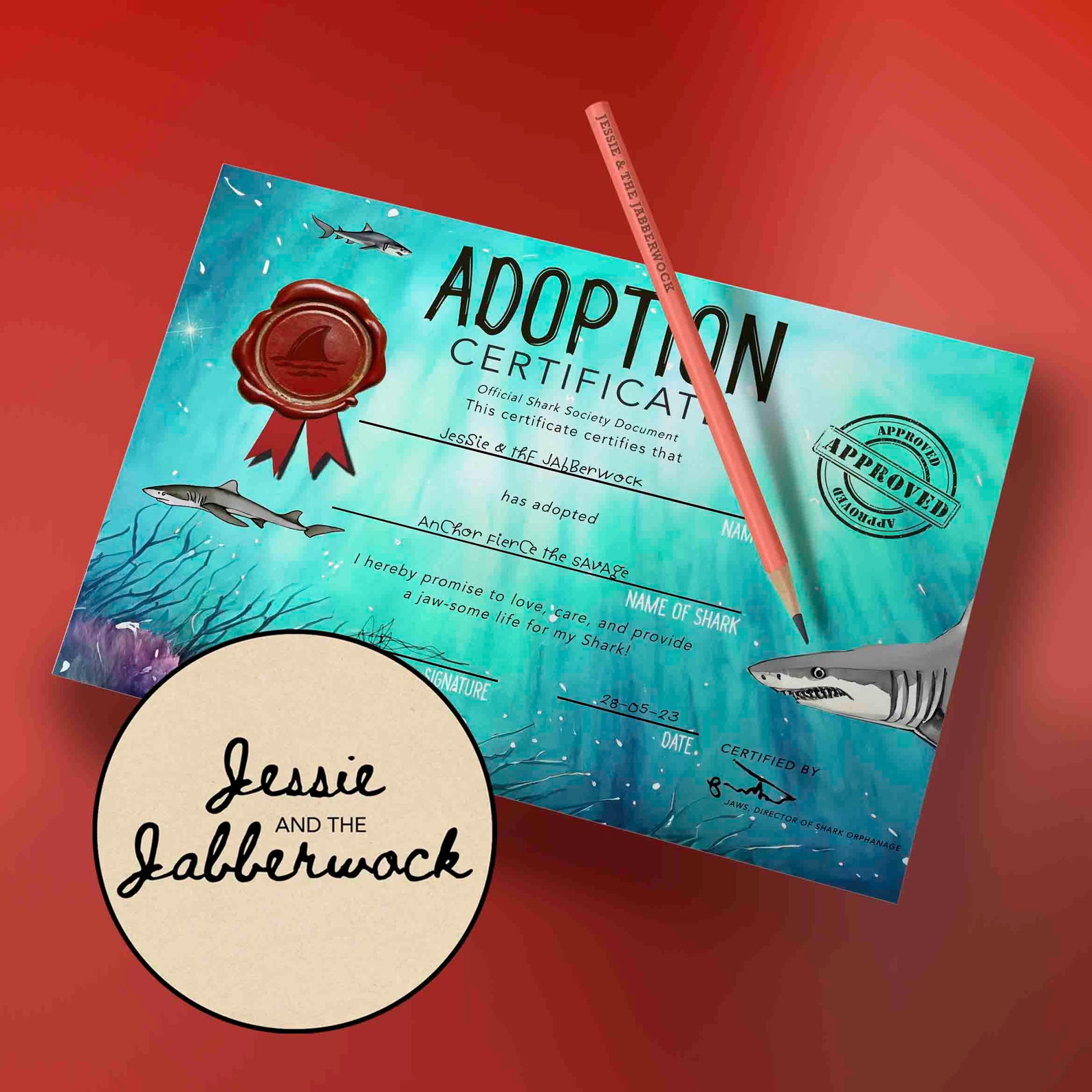 Adopt a Shark Sign & Adoption Certificate Party Printable | Baby Shark ...