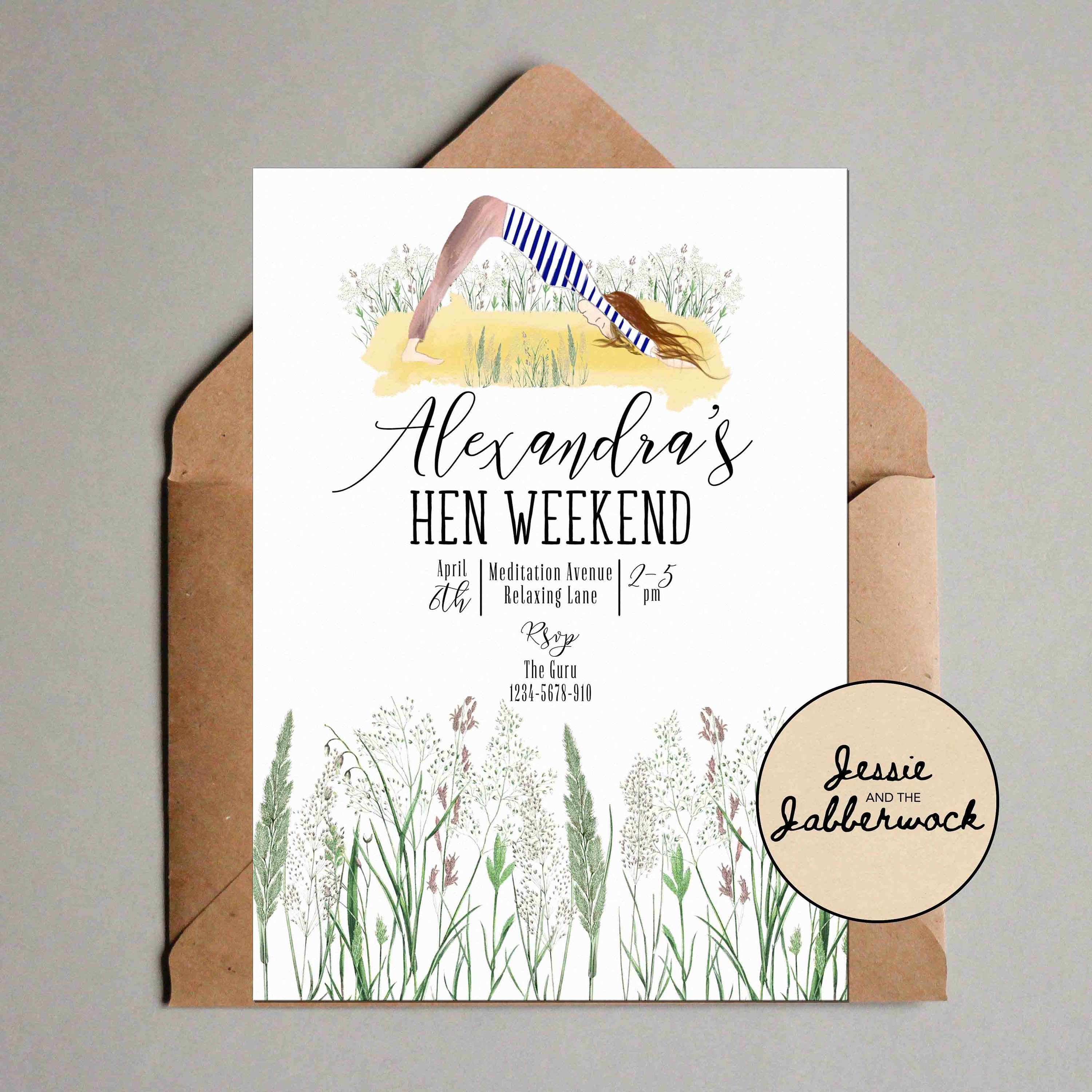 Yoga Invitation, Spa Retreat, Meadow Invite, Yoga Lessons Flyer ...
