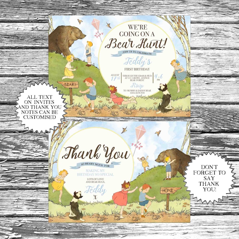 We're Going on a Bear Hunt Invite Nature Trail - Etsy UK