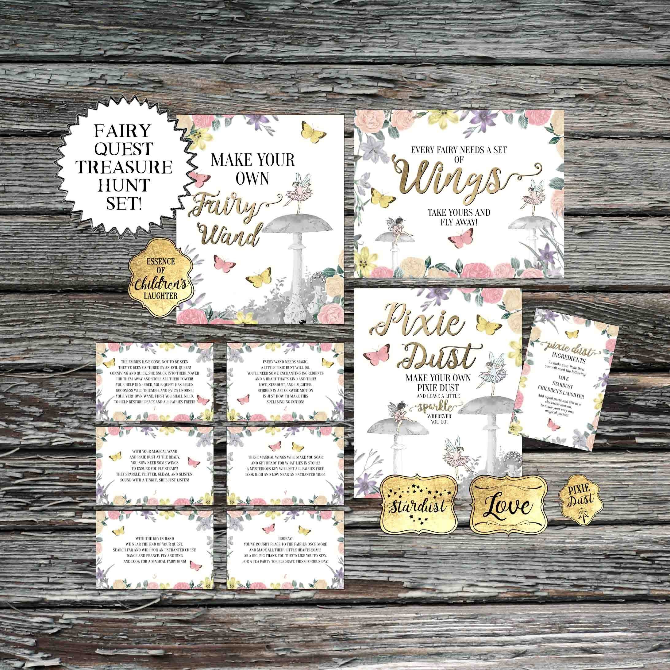 Fairy Quest Scavenger Treasure Hunt. Printable Instant | Etsy