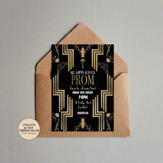 Great Gatsby Prom Invitations
