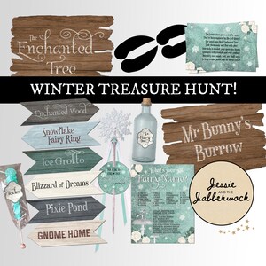 Fairy Treasure Hunt Clues | Christmas Winter Wonderland Scavenger Hunt ...
