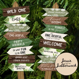 Wild One Directional Signs Party Pack Printable | Wild First Birthday ...