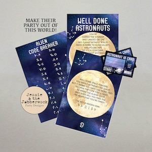 Space Treasure Hunt Game | Scavenger Hunt Clues | Astronaut Quest Party ...