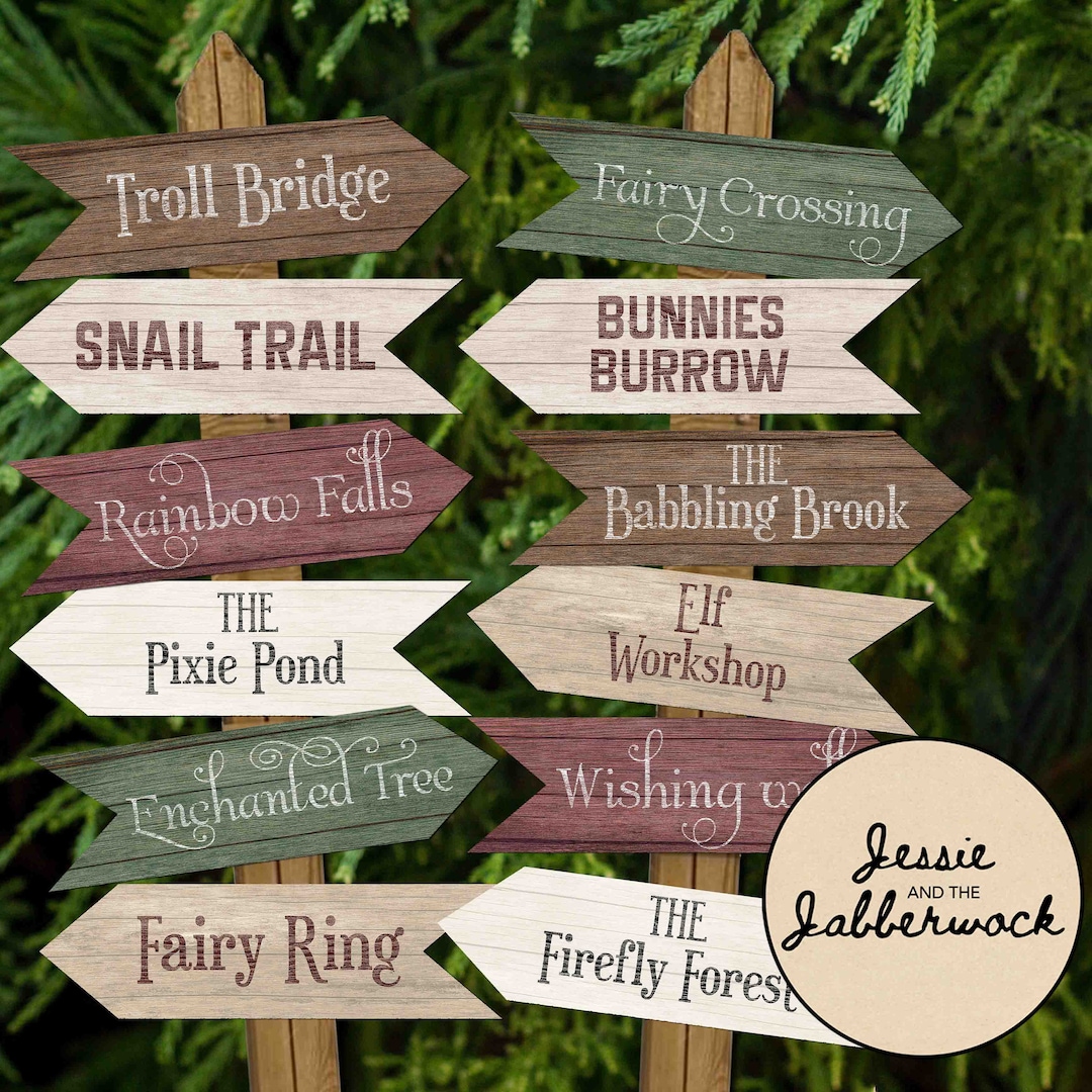 Enchanted Woods Directional Signs Party Pack Printables | Fairy ...