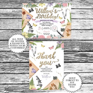 Nature Trail Invitation, Woodland Scavenger Hunt, Explorer Invite ...