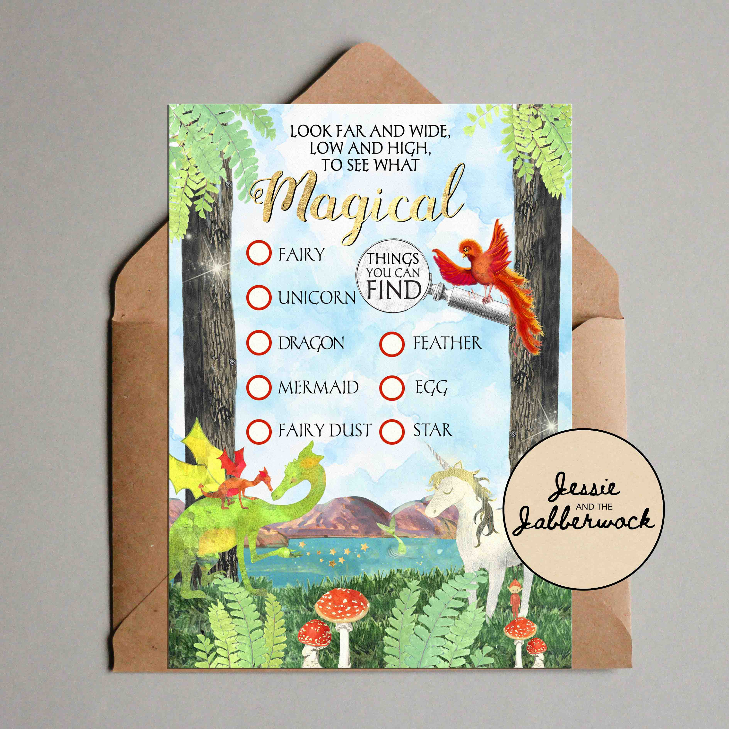 Magical Creature Scavenger Hunt Printable Checklist | Nature Trail ...