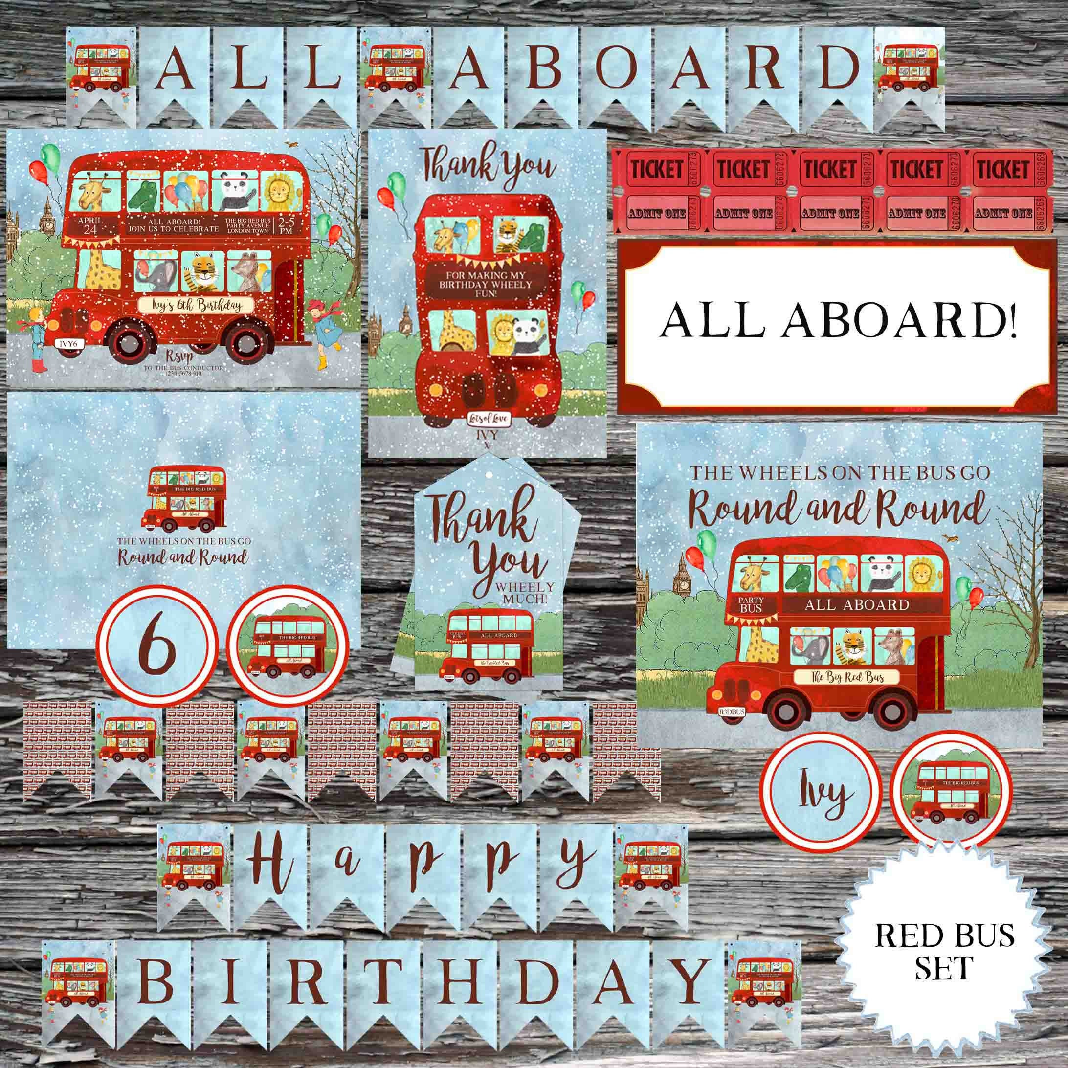 Red Bus, Wheels on the Bus, Snowy Winter Invite, London Party Animals ...