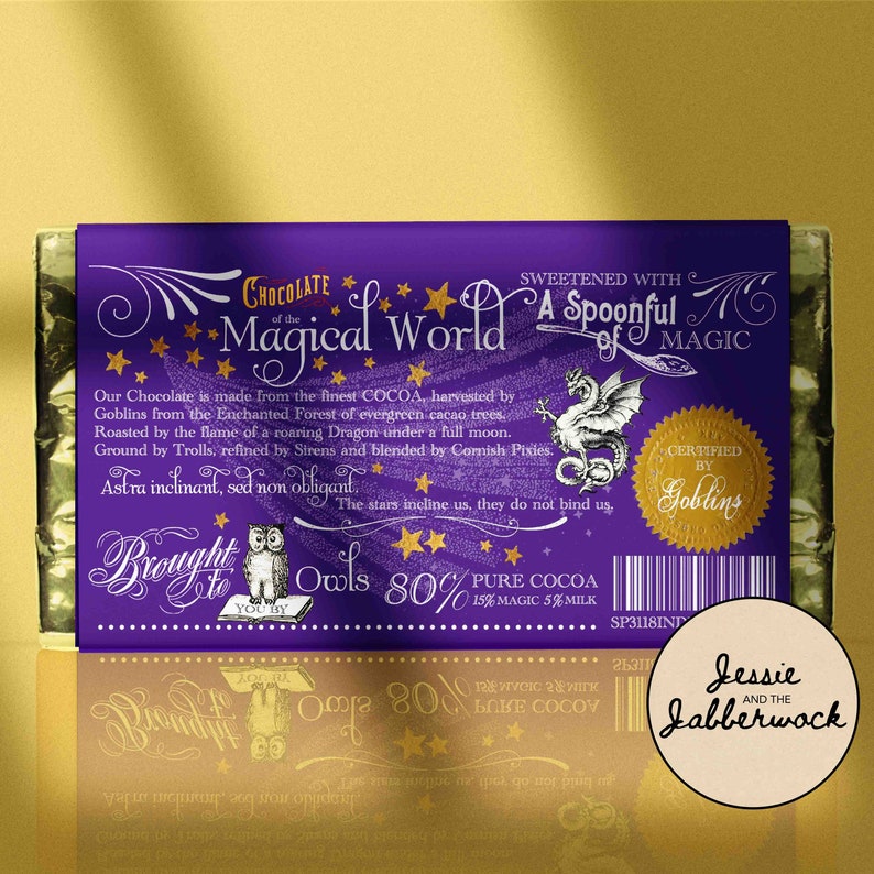 Magical Chocolate Bar | Witches & Wizards Halloween Chocolate Wrappers ...