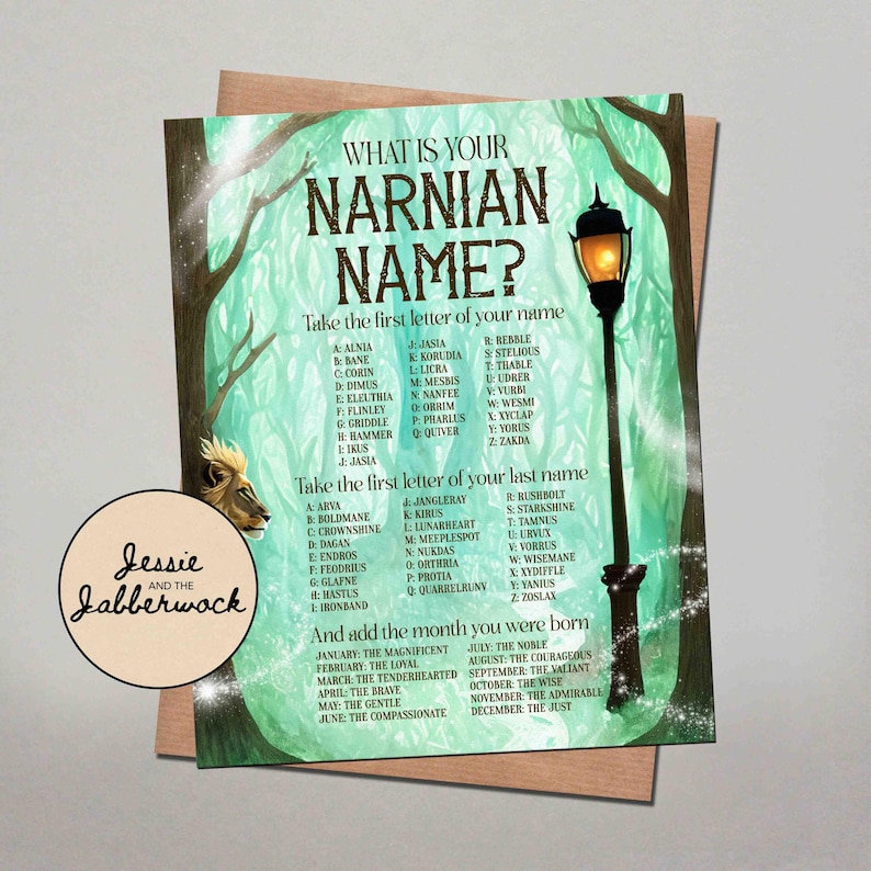 Through the Wardrobe Party Game | Mythical Woodland Identity Game ...