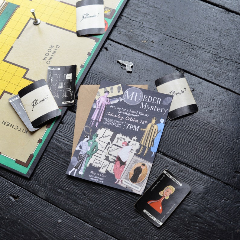 Murder Mystery Party Invitation Games Night Escape Room Spy - Etsy UK