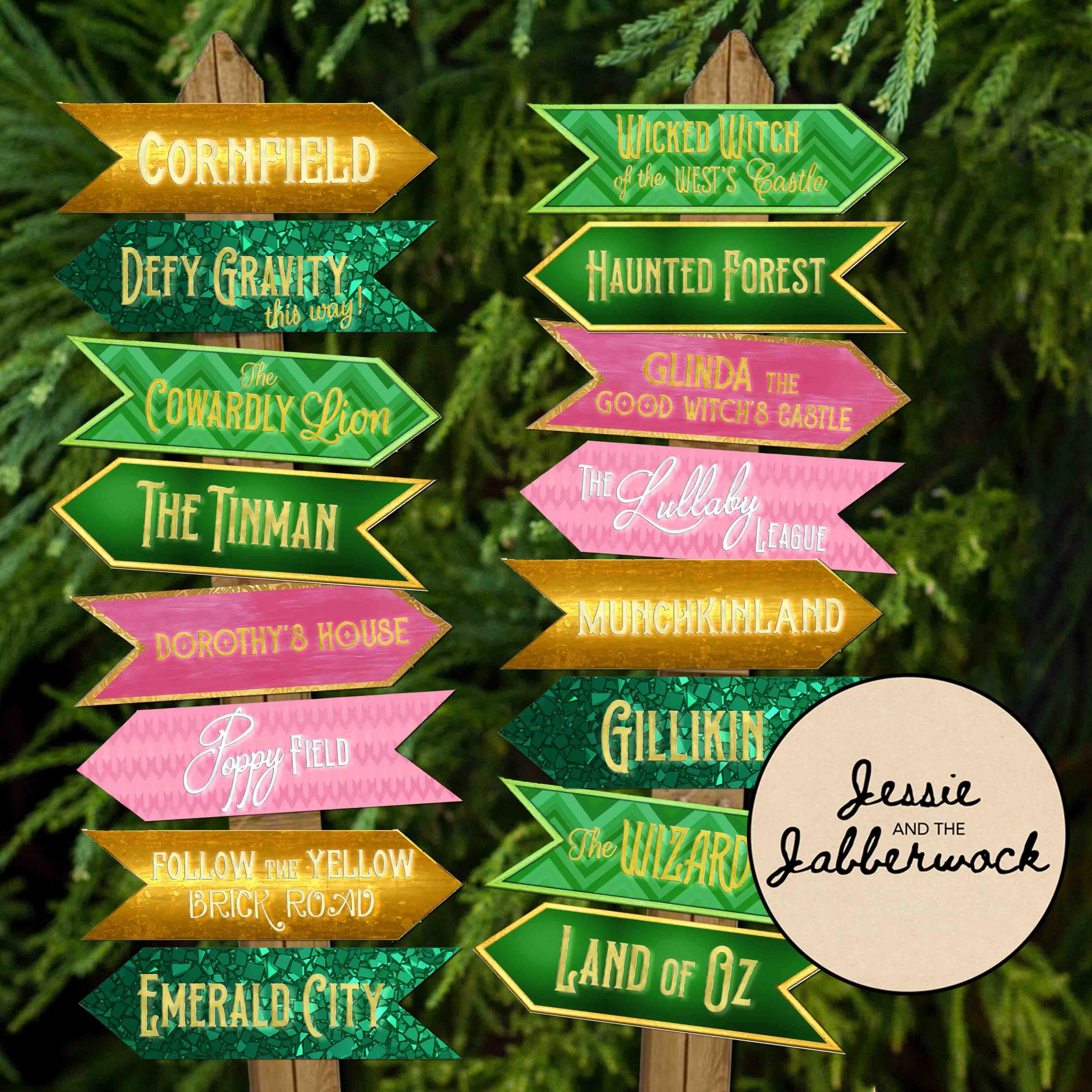 Wicked Witch Inspired Directional Signs Party Pack Printable |pink and ...