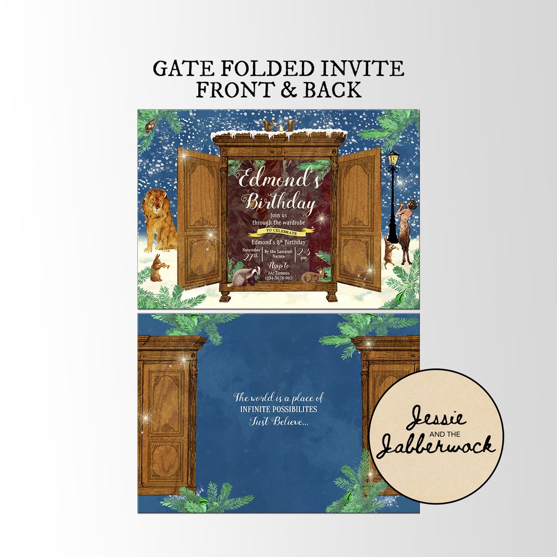 Opening Wardrobe Invite | the Lion, the Witch & the Wardrobe | Woodland ...