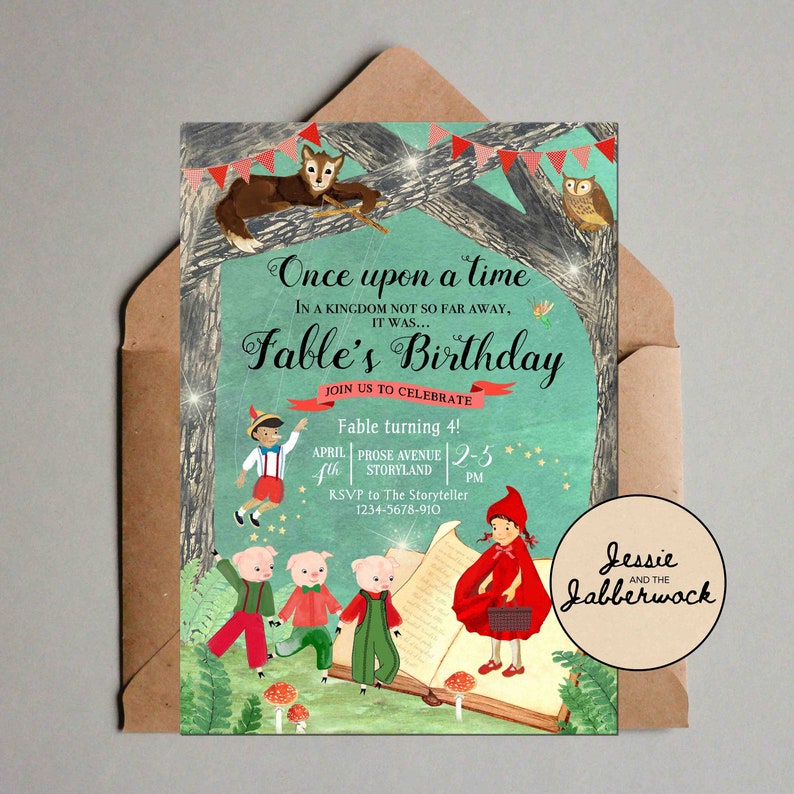 Enchanted Fairy Tale Invitation Once Upon a Time Invite - Etsy