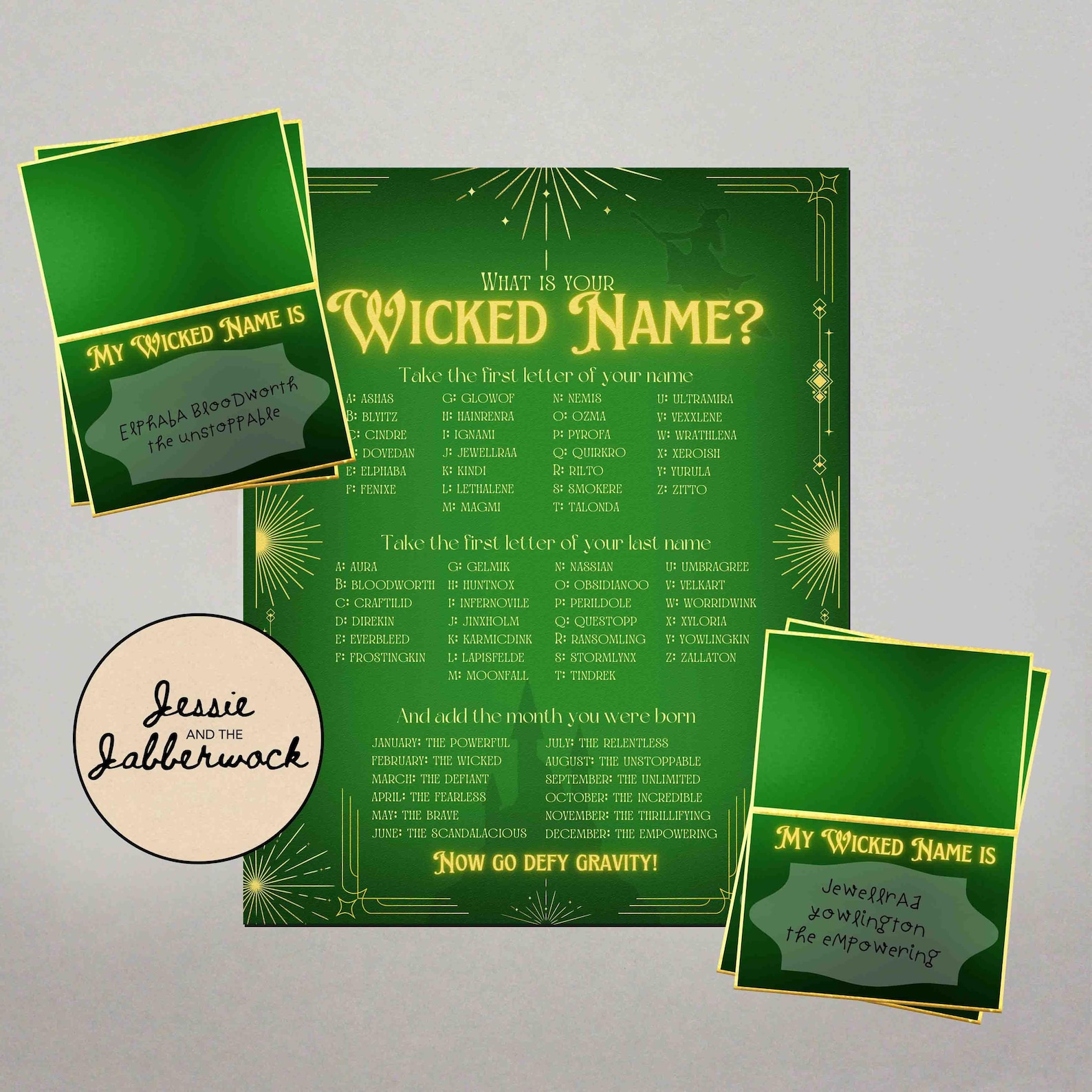 What's Your Wicked Name? Printable, Instant Download Party Game ...