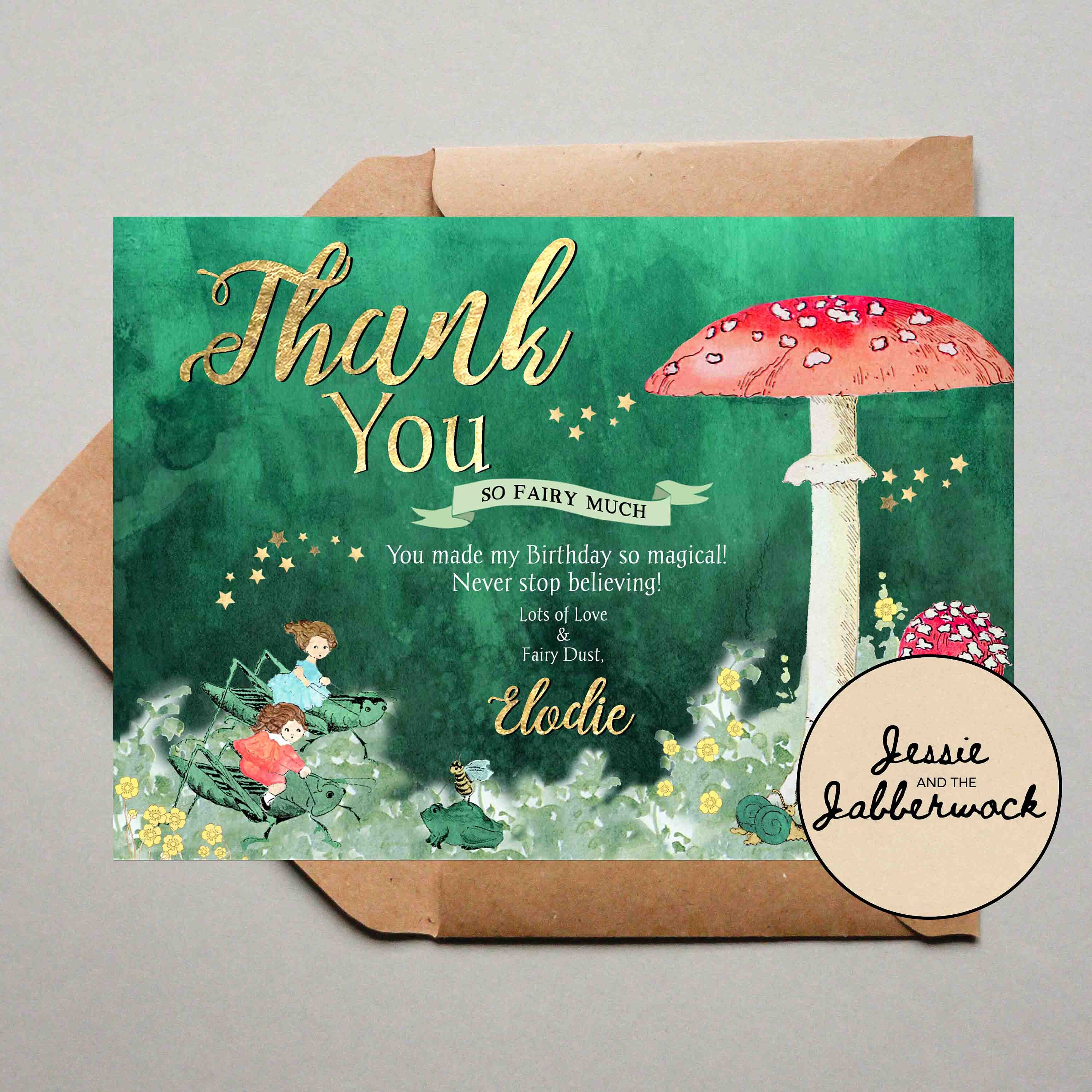 Vintage Fairy Invitations, Fairies Birthday Invites, Toadstools ...