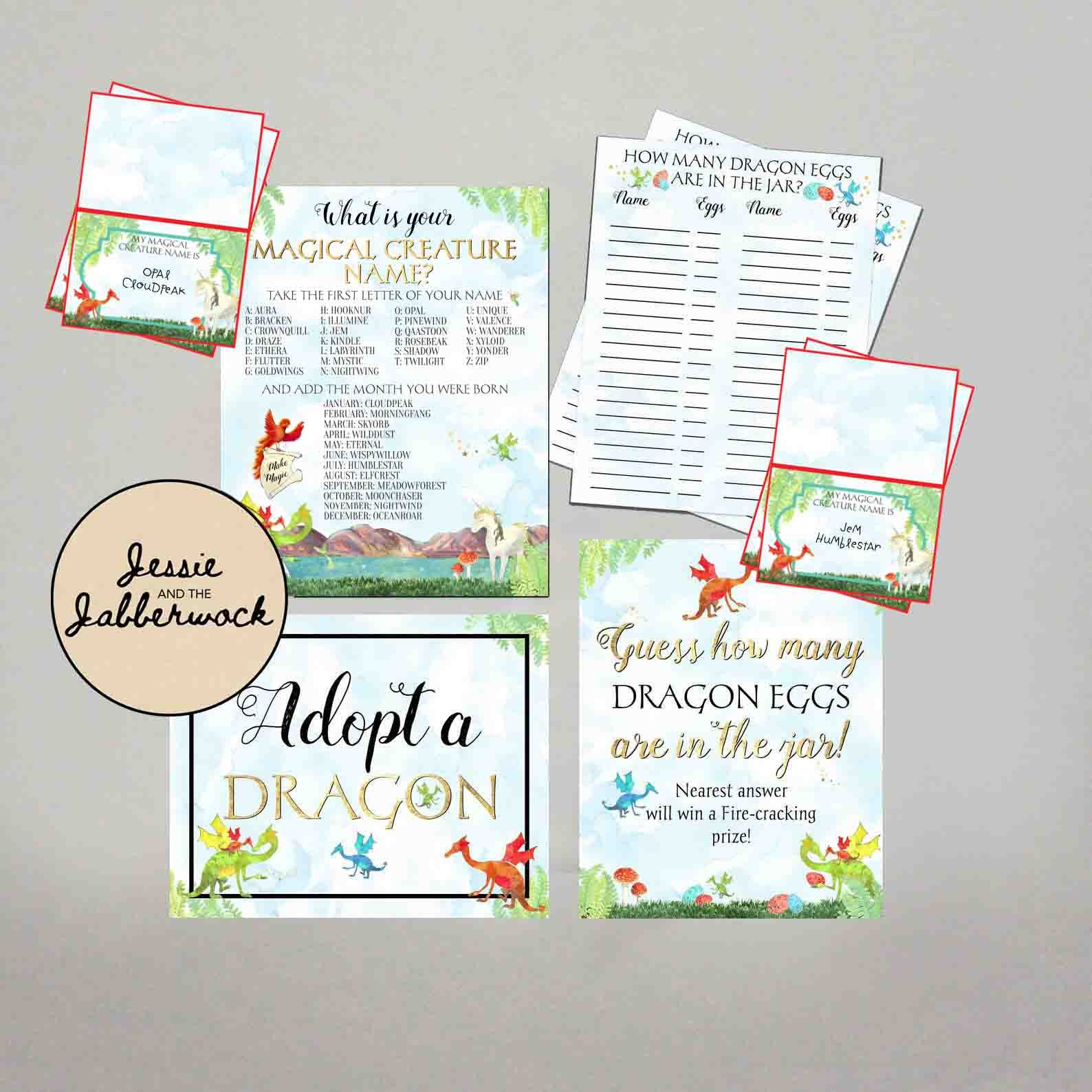 Magical Creature Party Pack Printables | Mythical Party Set ...