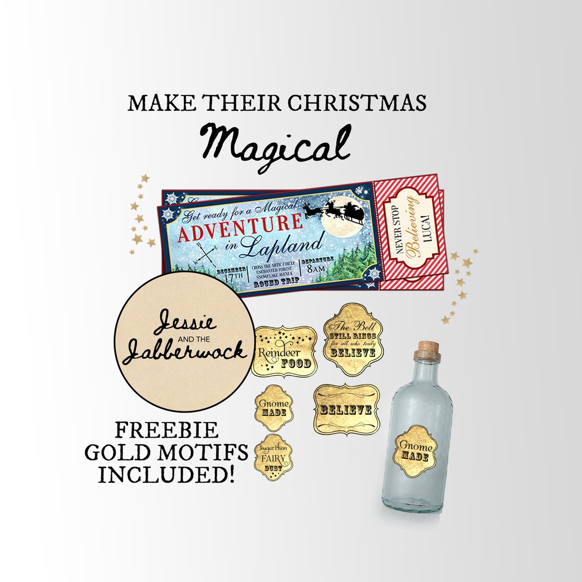 Lapland Invitation, Ticket, Christmas Trip Invite, Winter Party, Skiing ...