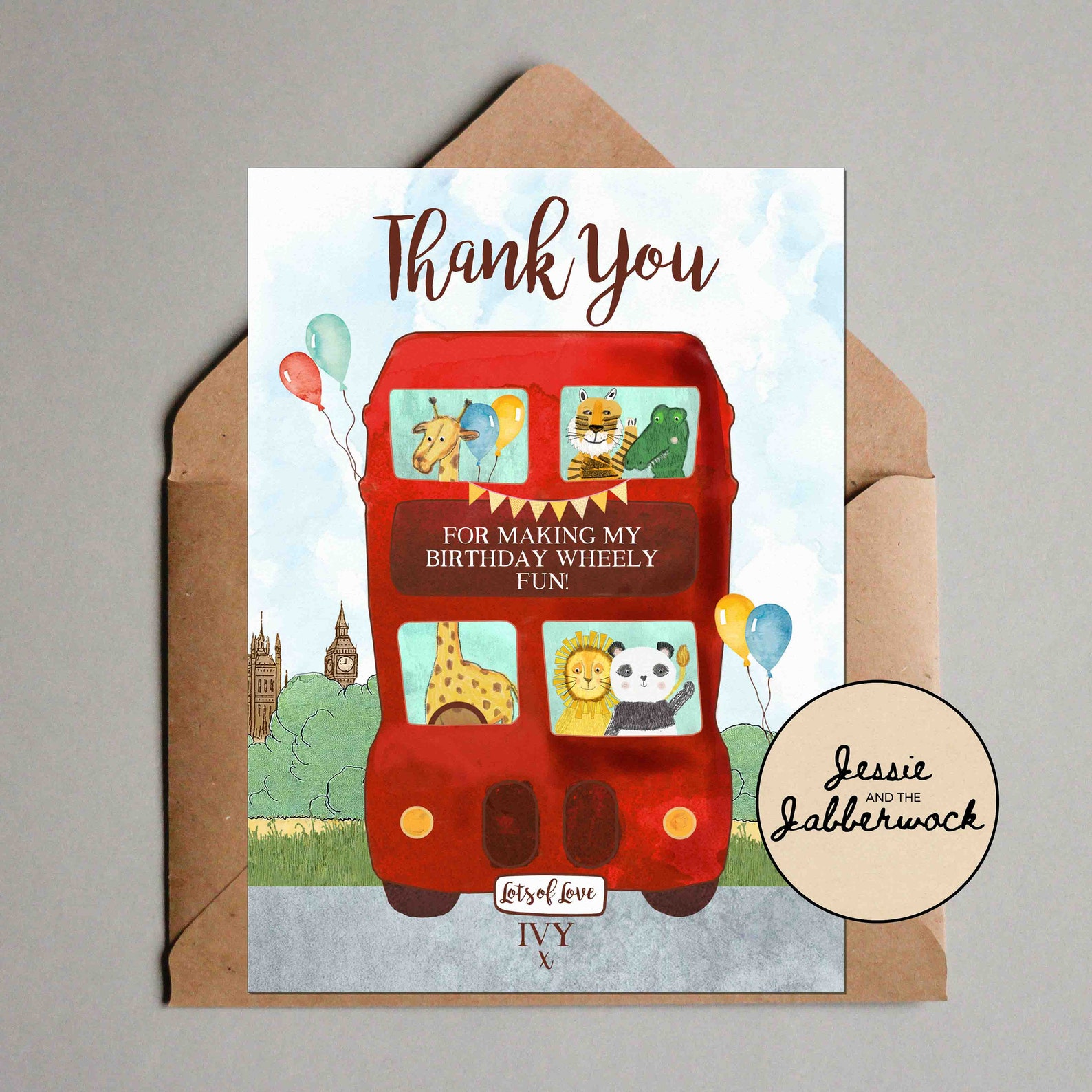 Vintage Red Bus Invite Wheels on the Bus Birthday Invitation | Etsy UK