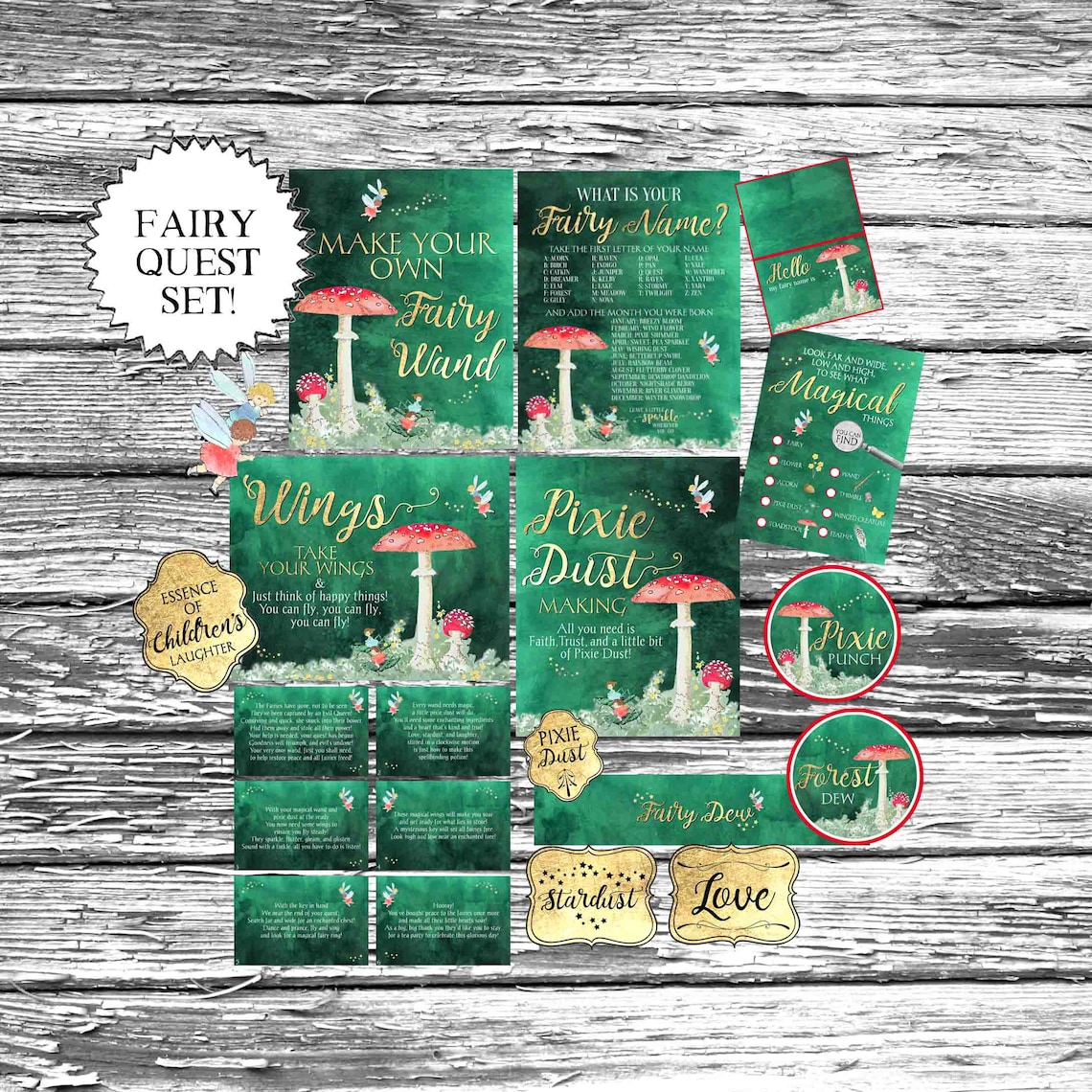 Fairy Treasure Hunt Clues Kid's Activity Scavenger Hunt - Etsy