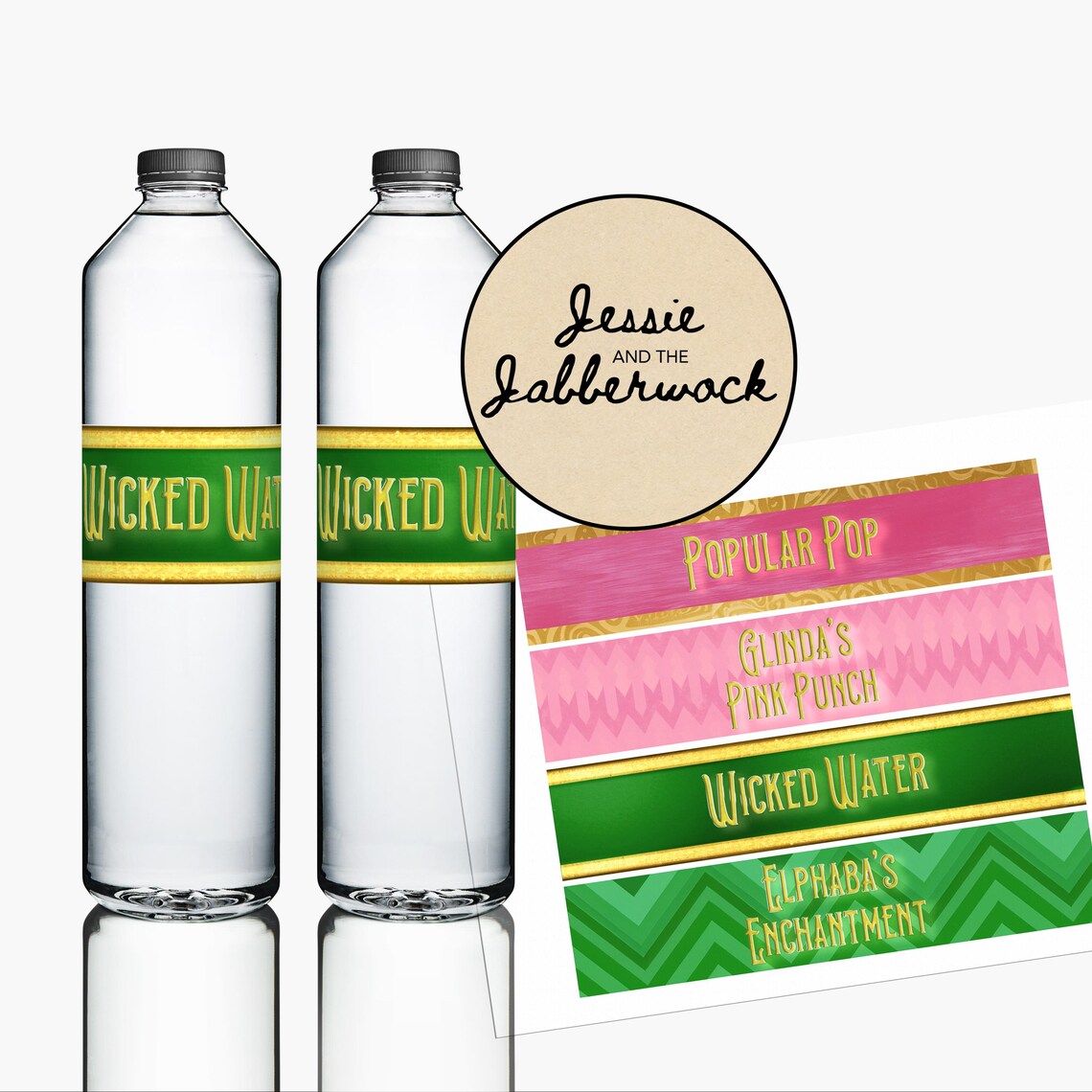 Wicked Wonderful Wizard Inspired Party Food Water Bottle Labels Set ...