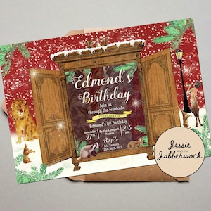 Opening Wardrobe Invite | the Lion, the Witch & the Wardrobe | Woodland ...