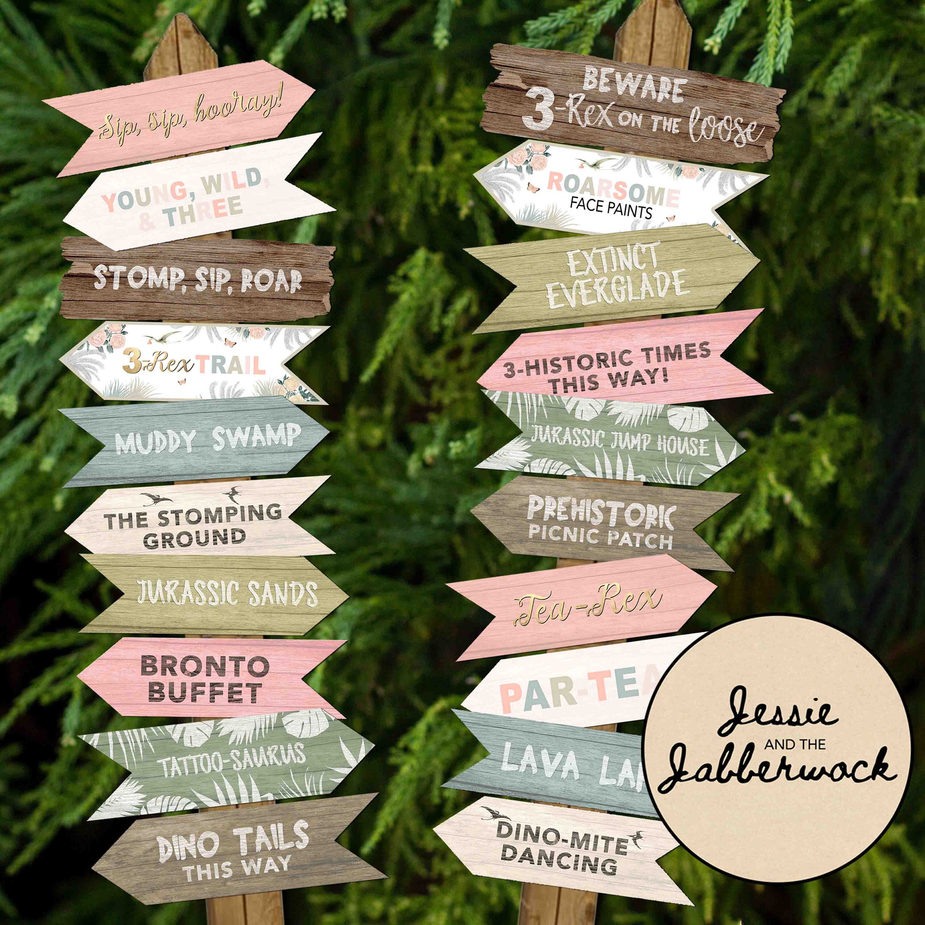 Dinosaur Directional Signs Party Pack Printable | Jurassic Decorations ...