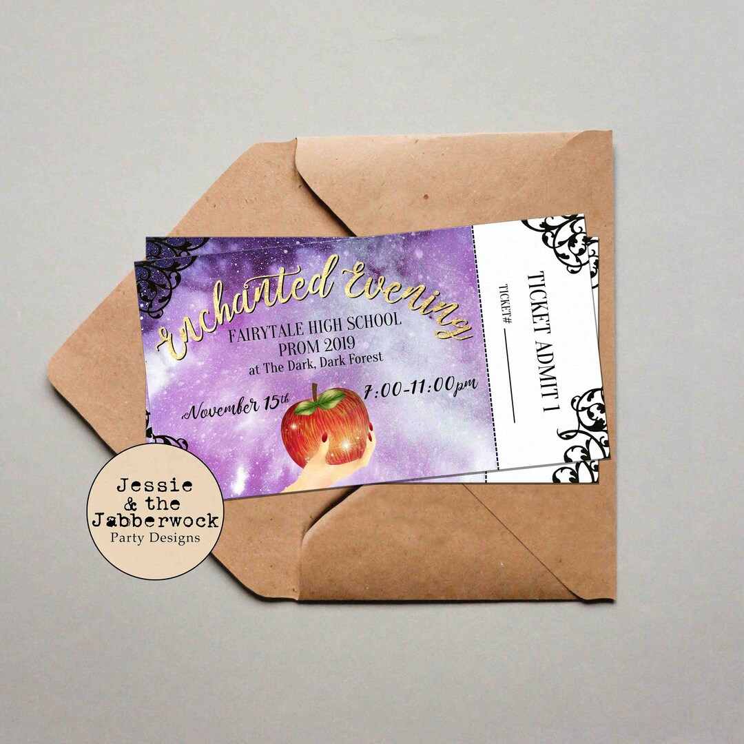 Fairytale Ticket / Villain Invite, Snow White, Enchanted Evening ...