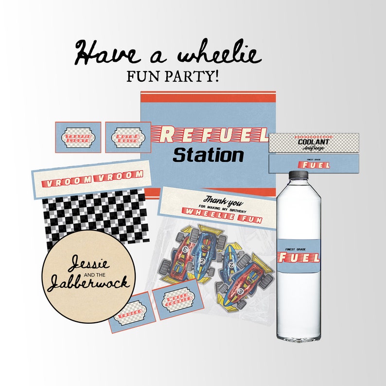 Race Car Party Pack Printables | TWO Fast Birthday | Formula One Party ...