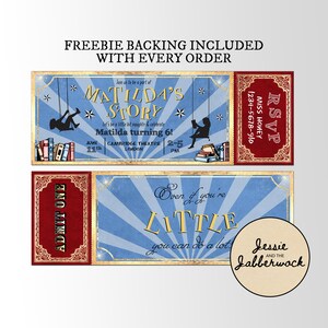Matilda Inspired Birthday Party Invitation | Circus Ticket Invite ...