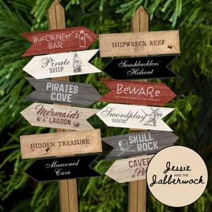 Pirate Directional Signs Party Pack Printables | Treasure Island ...