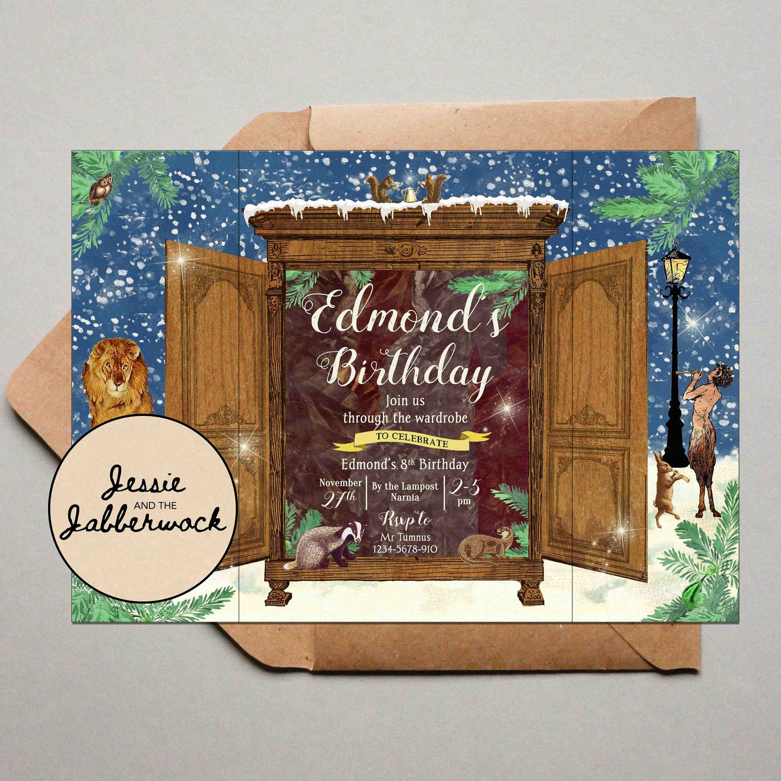 Opening Wardrobe Invite | the Lion, the Witch & the Wardrobe | Woodland ...