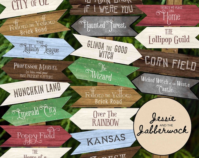 WIZARD of OZ Whimsical Party Signs - Etsy