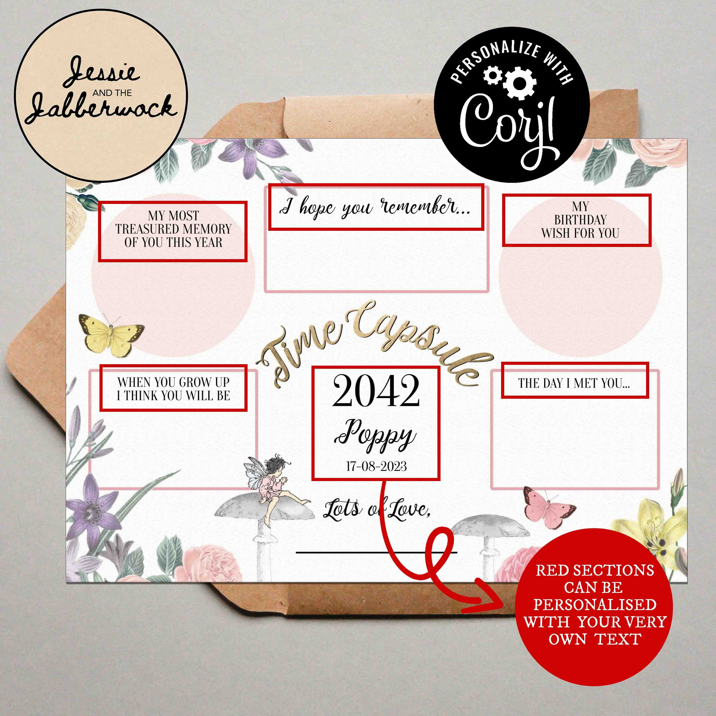 Fairy Time Capsule Template Design | Floral Fairy Birthday Memory ...