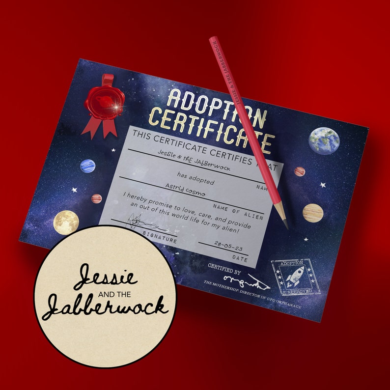 Adopt an Alien Sign & Certificate Party Pack Printable | Out of This ...