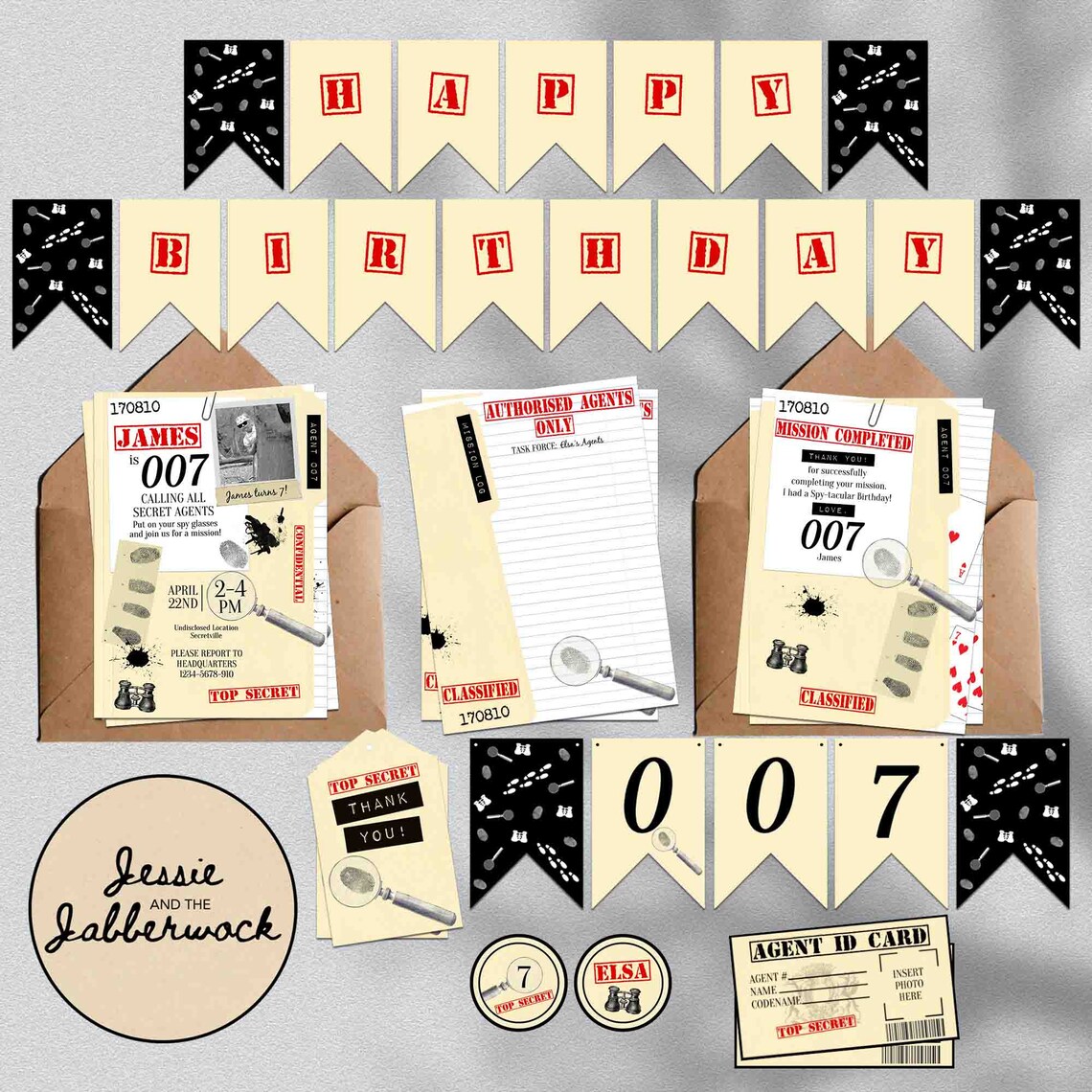 007 Party Invite James Bond 7th Birthday Invitation Secret | Etsy