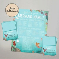 What's Your Mermaid Name Game, Mermaid Name Game Sign, Mermaid Game ...