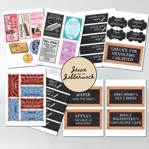 Matilda Themed Signs & Label Party Pack Printables | Decorations | Food ...