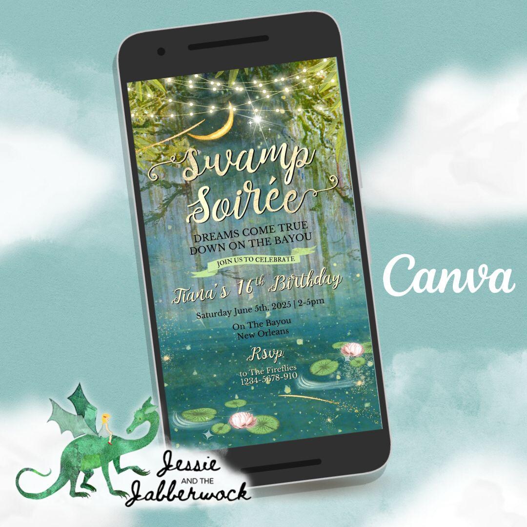 Bayou Invite | Enchanted Under the Moon Swamp Soiree Lantern Invitation ...