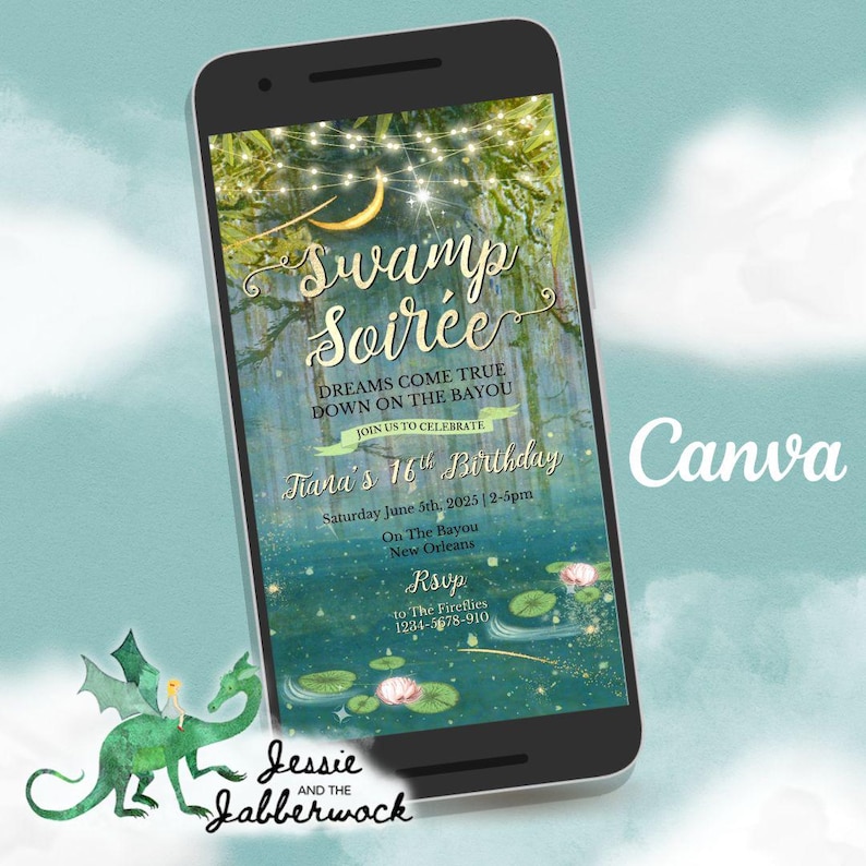 Bayou Invite | Enchanted Under the Moon Swamp Soiree Lantern Invitation ...