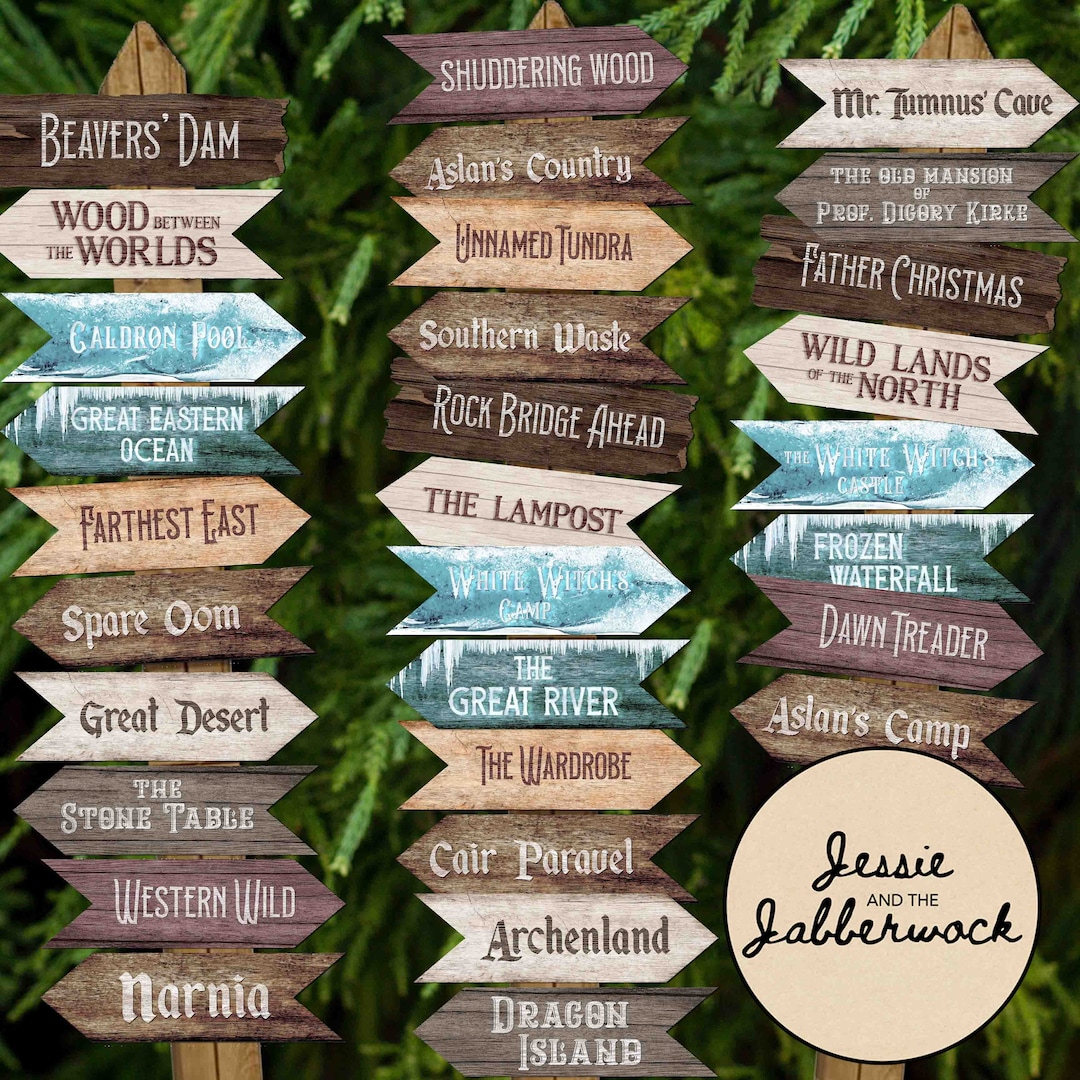 Narnia Inspired Directional Signs Party Pack Printable | Lion, the ...