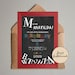 Matilda Party Invite, A-Z Alphabet Invitation, Chalkboard, Write Your ...