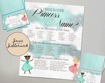 What's Your Princess Name Name Generator Printable Party Game Instant ...
