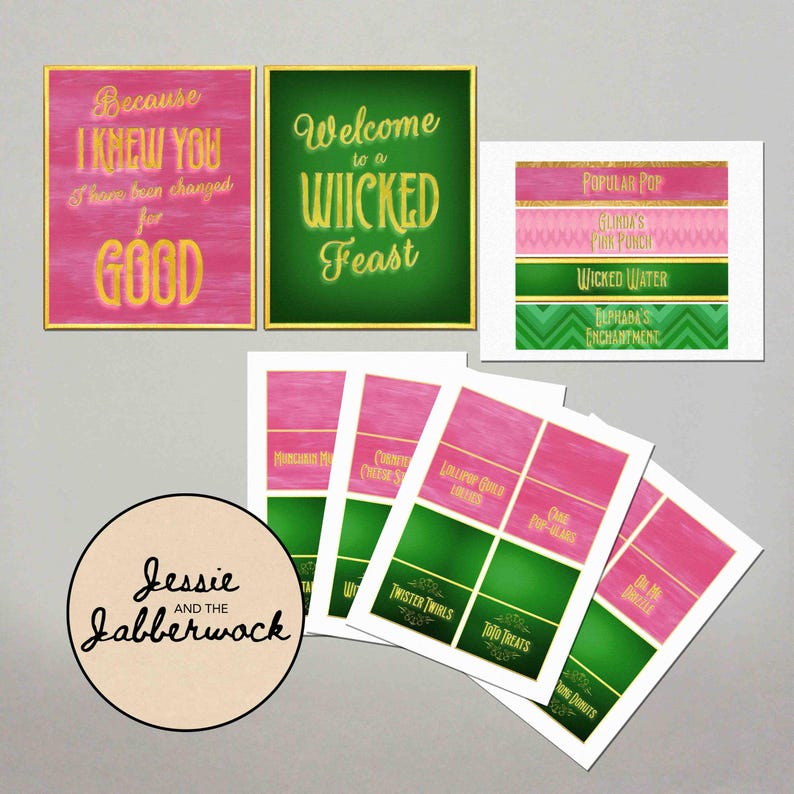 Wicked Wonderful Wizard Inspired Party Food Water Bottle Labels Set ...