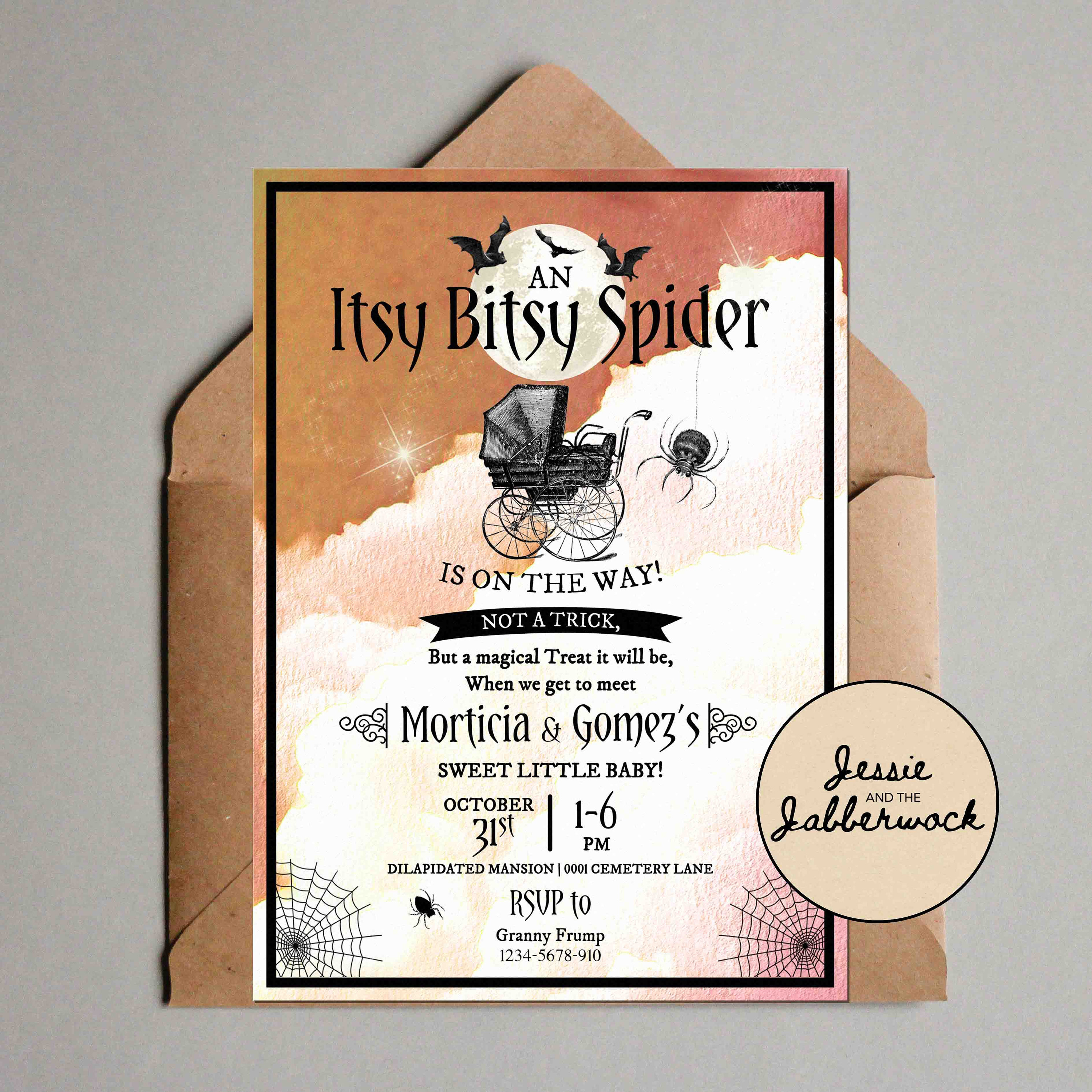 Bats Baby Shower Invitation - Etsy