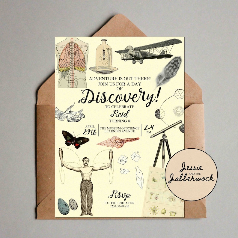 Museum Invitation Discovery Invite Inventors Party - Etsy