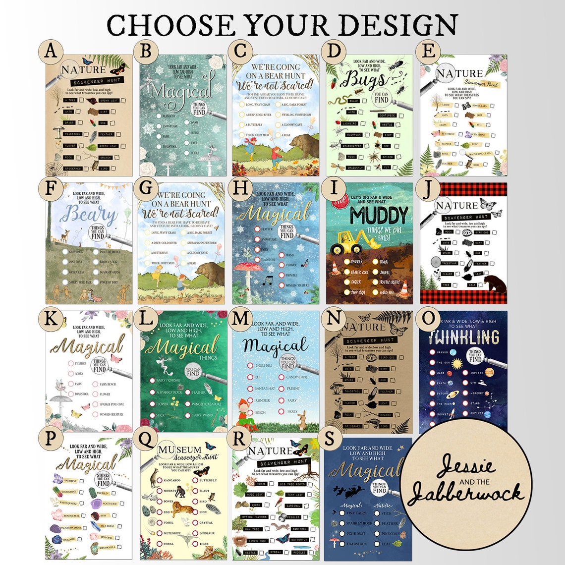 Customised Scavenger Hunt Printable Nature Trail Treasure - Etsy UK