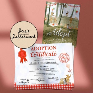 Adopt a Teddy Bear Sign & Certificate Party Pack Printable | Adopt a ...